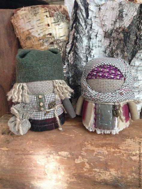 Крупеничка и Богач народный оберег бордовый зеленый бежевый в интернет магазине Ярмарка