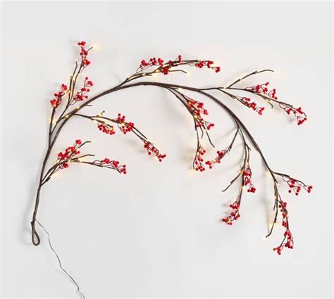 Twinkling Twig And Berry Garland Pottery Barn