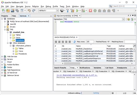 Java I Cant See Or Edit Mysql Stored Procedures In Netbeans Stack Overflow