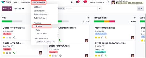 Stages In Odoo CRM Odoo V Enterprise Edition Book
