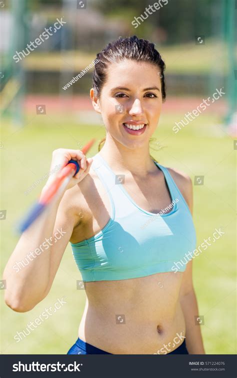 Female Holding Javelin Images Stock Photos Vectors Shutterstock