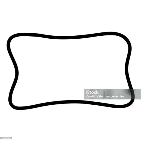 Rectangle Hand Drawn Frame Doodle Wavy Deformed Textured Frame Border Hand Drawn Sketch Vector