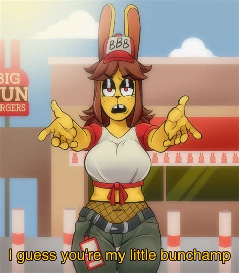 Bbooru Anthro Belt Big Breasts Big Bun Burgers Black Nose Bottomwear