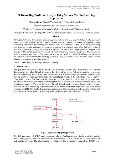 Pdf Software Bug Prediction Analysis Using Various Machine Learning Approaches