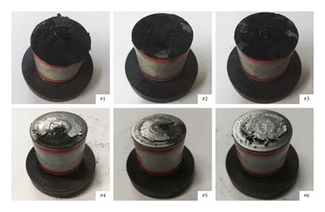 The States Of Specimens 1 6 After Drop Hammer Impact Download Scientific Diagram