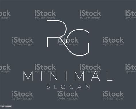 편지 Rg 이니셜 모노그램 최소 미니멀리스트 현대 간단한 벡터 디자인 일러스트 레이 션 로고에 대한 스톡 벡터 아트 및 기타 이미지 로고 알파벳 R 모노그램 Istock