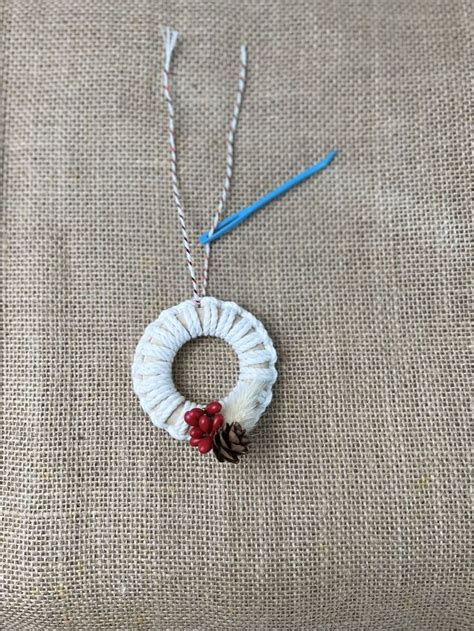 How To Make A Diy Macrame Christmas Wreath Ornament Hometalk