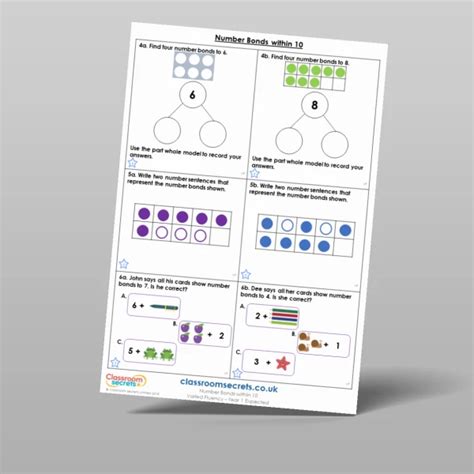 Year 1 Number Bonds Within 10 Varied Fluency Resource Classroom Secrets