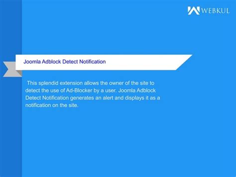 Joomla Adblock Detect Notification Ppt