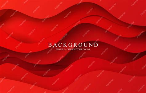 Red Background Smooth Lines Curved Edges Flat Design Style Background Premium Ai Generated Psd