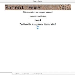 Set Open Source Screen Of The Patent Game Download Scientific Diagram