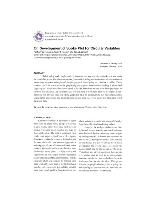 pdf on development of spoke plot for circular variables