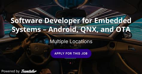 software developer for embedded systems android qnx and ota