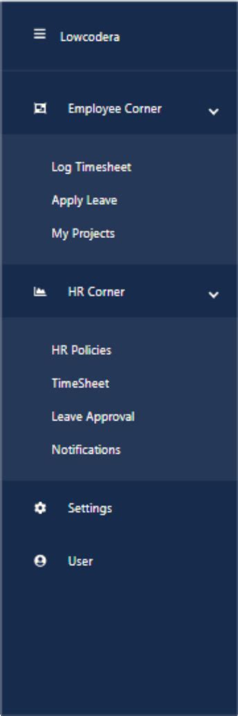 Lowcodera Vertical Navigation Bar Lowcodera