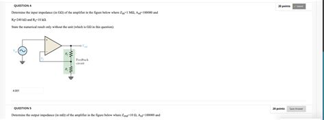 Solved QUESTION Determine the input impedance in GΩ of Chegg