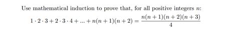 Solved Use Mathematical Induction To Prove That For All Chegg