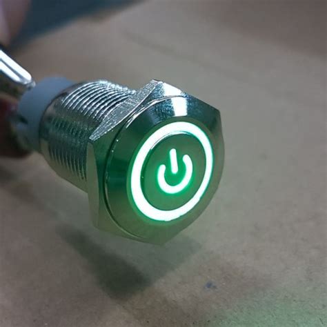 Jual Saklar Push On Off Nikel Mm Logo Power HIJAU Jakarta Pusat Warunglistrik