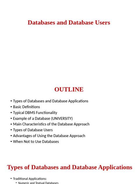 Chapter 1 Databases And Database Users Pdf Databases Data Model