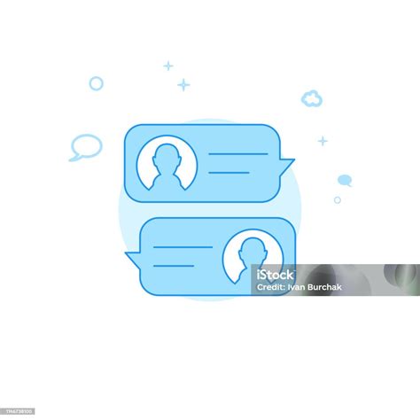 모바일 채팅 디자인 평면 벡터 일러스트 레이 션 아이콘입니다 밝은 파란색 단색 디자인입니다 편집 가능한 스트로크 개성 개념에 대한 스톡 벡터 아트 및 기타 이미지 Istock