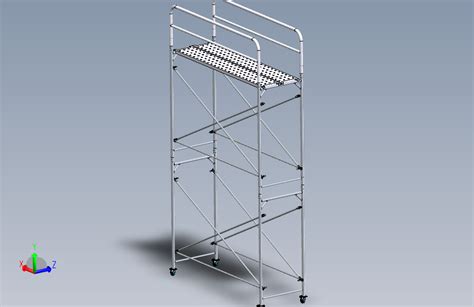 脚手架solidworks 2015模型图纸下载 懒石网