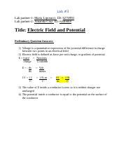 LAB 3 Docx Lab 3 Lab Partner 1 Maria Liporacci ID 6276993 Lab Partner 2 Amanda Cruz ID
