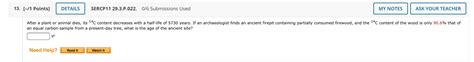 Solved 13 [ 1 Points] Details Sercp11 29 3 P 022 0 6