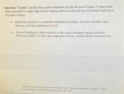 Question 7 [1 Pt] Consider The Crypto Arithmetic