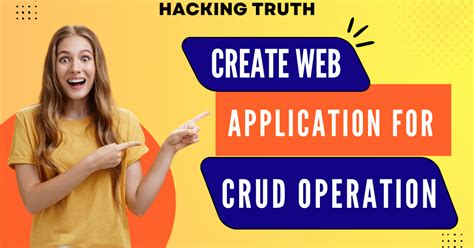 create web application for crud operation hacking