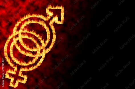 Sex And Intimacy Heterosexual Relationship And Passionate Marriage Conceptual Idea With Fiery