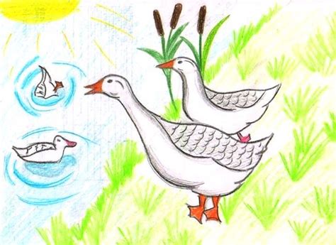 Картинка гусь для детей в детском саду и в школе