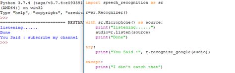 Speech Recognition Speech To Text Using Python