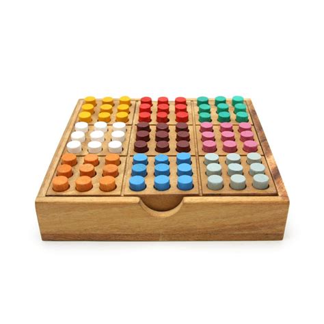 Colored Sudoku Set Wooden Sudoku Set For Creative Minds Kubiya Games