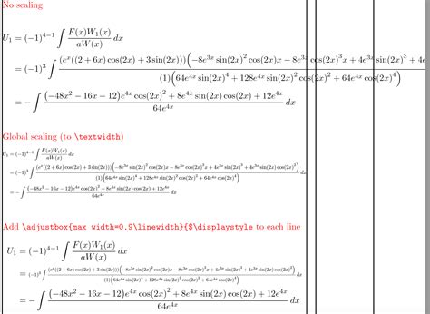 Scaling Is It Possible To Use Resizegather With Align Or To Align Equations In Gather Tex