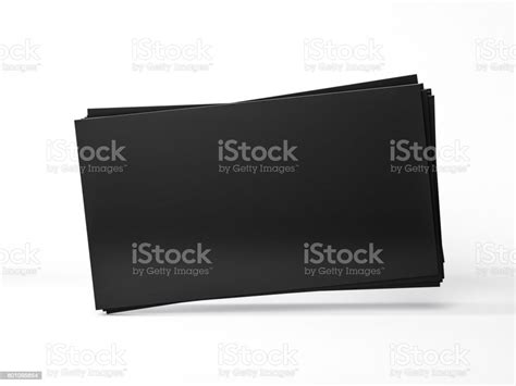 빈 비즈니스 카드입니다 정체성을 브랜딩에 대 한 모형입니다 3 차원 렌더링 검은색에 대한 스톡 사진 및 기타 이미지 검은색 공란 광고 Istock