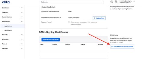 SSO Okta SAML Configuration