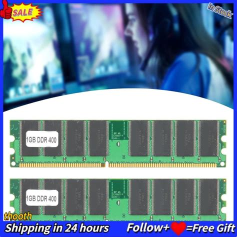 Thooth 2pcs 1gb Ddr Laptop Desktop Memory Ram 400mhz Pc 3200 2 6v