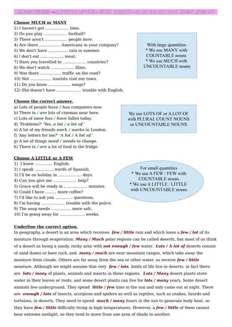 Quantifiers Free Activity Study English Language Learn English