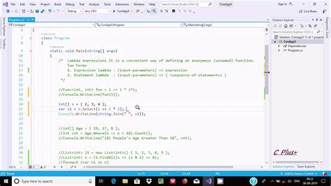 Lambda Expressions In C Youtube