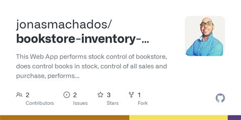 Github Jonasmachadosbookstore Inventory Control System This Web App