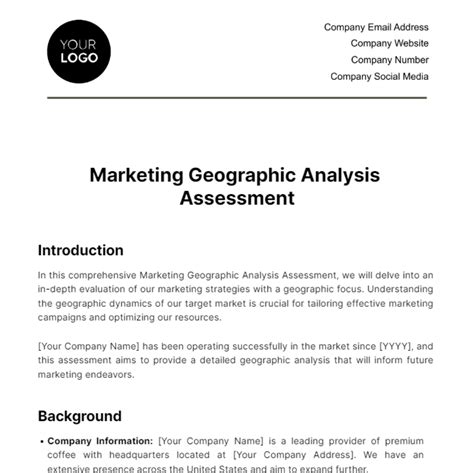 Free Marketing Geographic Analysis Assessment Template To Edit Online Free Marketing Geographic Analysis Assessment Template To Edit Online