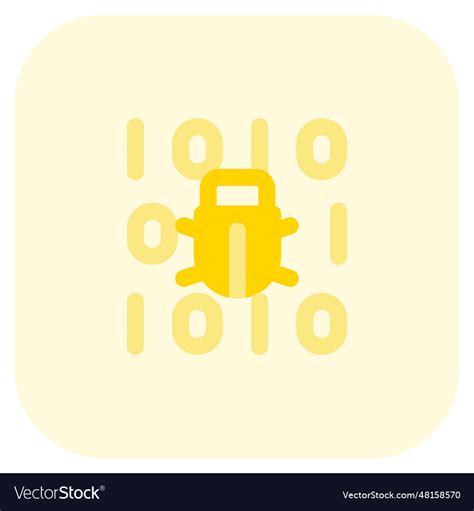 Bug Find In Binary Code Search Royalty Free Vector Image