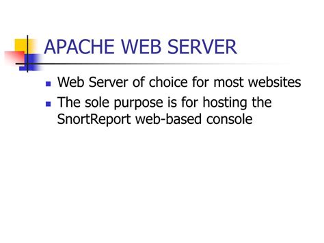 PPT Installation Of SNORT APACHE PHP MYSQL And SnortReport PowerPoint Presentation ID