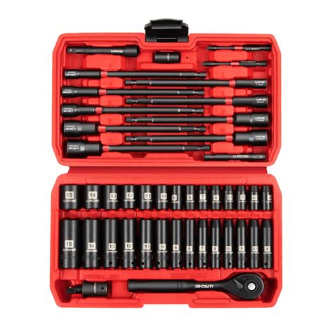 Llndei 1 4 Drive Socket Set And Nut Driver Set 44pcs 1 4 Inch Sockets Deepandshallow Metric 4 15mm