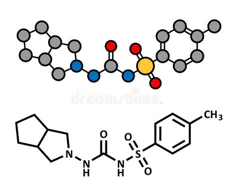 Gliclazide Diabetes Drug Molecule Sulfonylurea Class Anti Diabetic