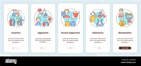 Communication Styles Onboarding Mobile App Screen Stock Vector Image And Art Alamy