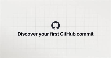 Your First Github Commit