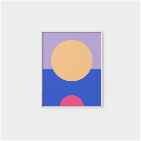 Minmod Colorful Geo Print Fine Art Size 18x24 Inches Model