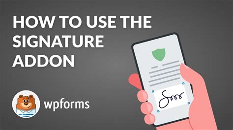 How To Use The Signature Addon By Wpforms Easy Digital Signature Option Youtube