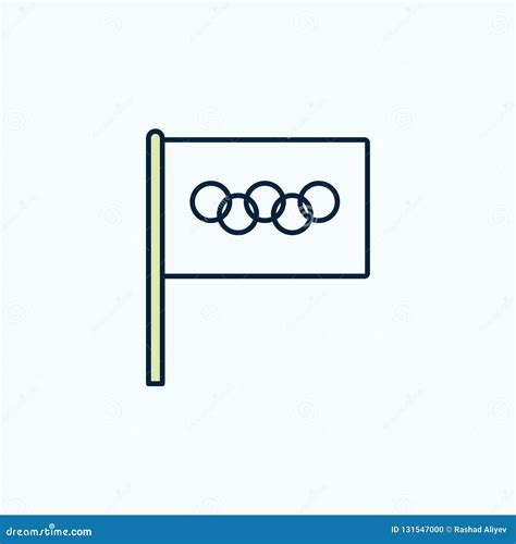 Olympic Games Flag 2 Colored Line Icon Simple Colored Element Illustration Olympic Games