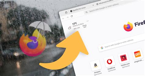 firefox s new tab weather widget how to try it now omg ubuntu